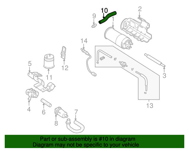 2003-2004 Kia Spectra PCV Hose 26720-2Y120 | QuirkParts