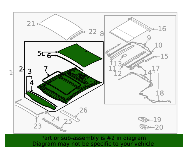 81610-L2000 - Sunroof Assembly 2021-2024 Kia K5 | Kia.Parts Store