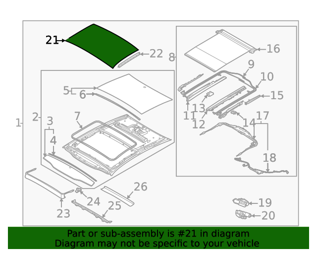 81630-L2000 - Movable Glass 2021-2024 Kia K5 | Kia.Parts Store