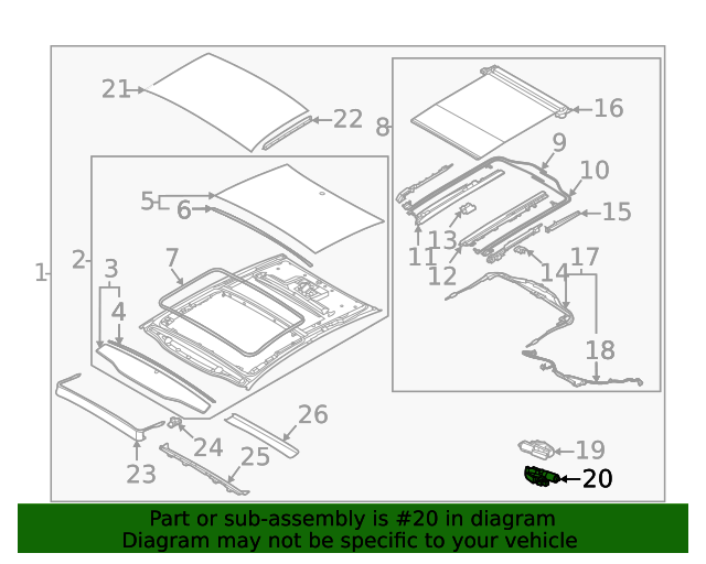 81680-L2000 - Sunroof Motor 2021-2024 Kia K5 | Kia.Parts Store