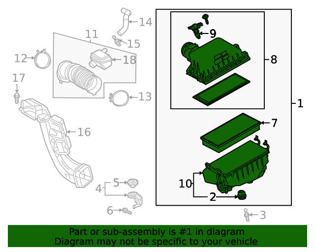 2022-2023 Toyota Air Cleaner Assembly 17700-25101 | Toyota Parts Center