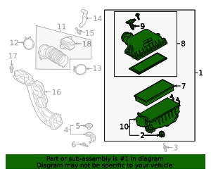2022-2023 Toyota Air Cleaner Assembly 17700-25101 | OEM Parts Online