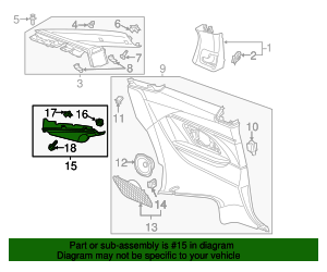 2014-2016 Cadillac ELR Window Trim 23443863 | GMPartsDirect.com