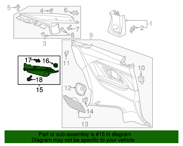 2014-2016 Cadillac ELR Medium Cashmere Driver Side Body Side Rear ...