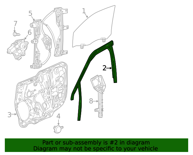 2017-2020 Jeep Compass Run Channel - Passenger Side (RH) 68242110AE ...