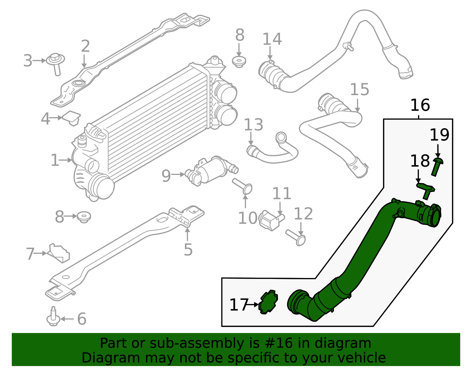 ML3Z-6F073-B - Inter-Cooler Hose 2021-2025 Ford F-150 | Big 3 Auto Parts