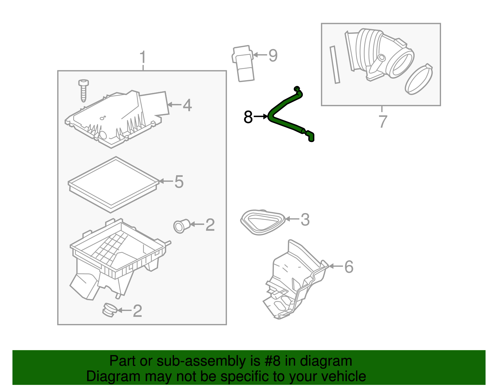 2013-2020 GM Positive Crankcase Ventilation (PCV) Tube 12643692 GM ...