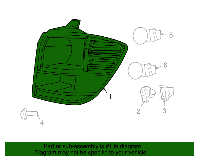 2011-2019 Dodge Journey Combo Lamp - Passenger Side (RH) 68078464AD ...