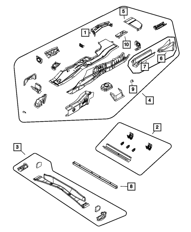 2007-2017 Mopar OEM NEW 07-12 Mopar Rear Body Rail Extension Patriot ...