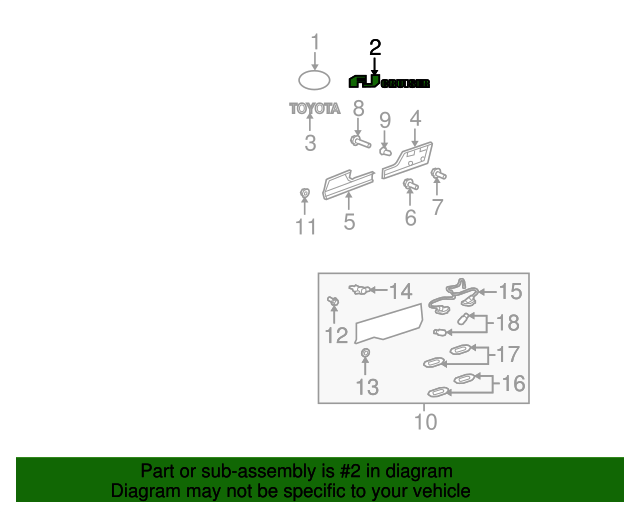 75445-35080 - Nameplate - 2007-2014 Toyota FJ Cruiser | OEM Genuine ...