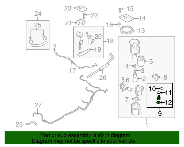 2006-2014 Hyundai Fuel Pressure Regulator 31380-3M000 | OEM Parts Online