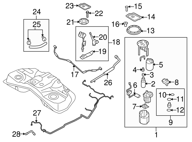 2010-2012 Hyundai Genesis Coupe Fuel Pump Assembly 31110-2M500 | OEM ...