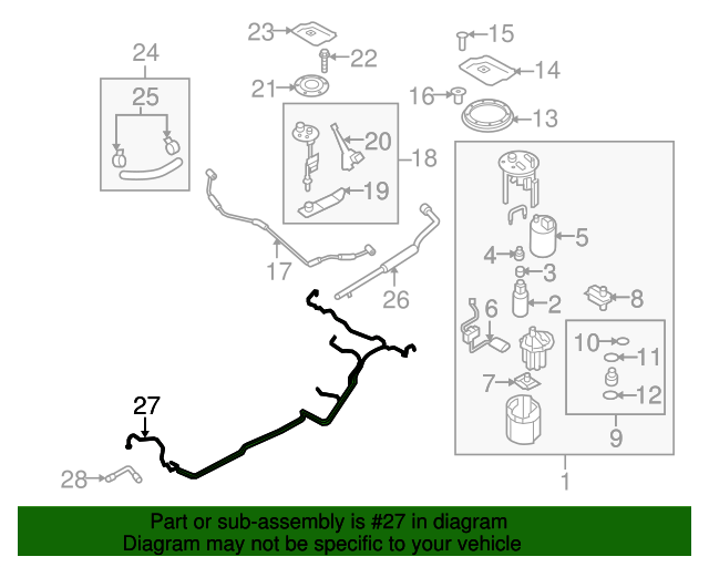 2010-2012 Hyundai Genesis Coupe Feed Line 31310-2M500 | OEM Parts Online
