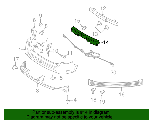 2007-2010 Ford Edge Absorber 7T4Z-17E855-A | TascaParts.com