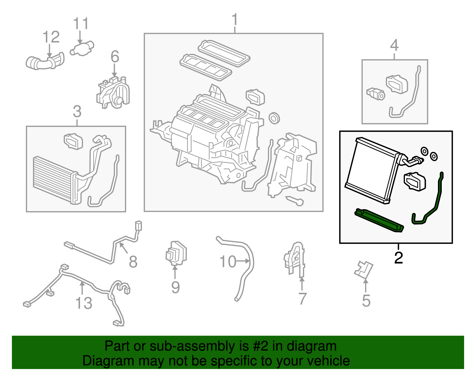 80211-T0A-A01 - 2012-2016 Honda - Evaporator | Honda Parts Guys
