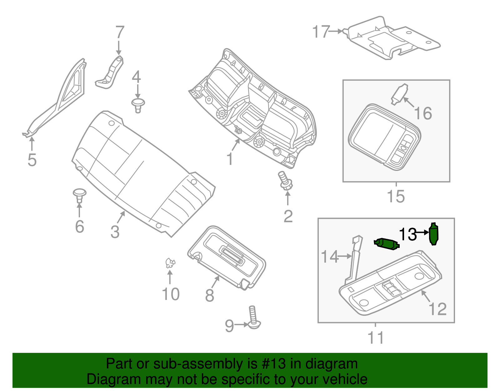 2012-2021 Nissan Map Lamp Bulb 26282-1PA0A | CMA's Colonial Nissan