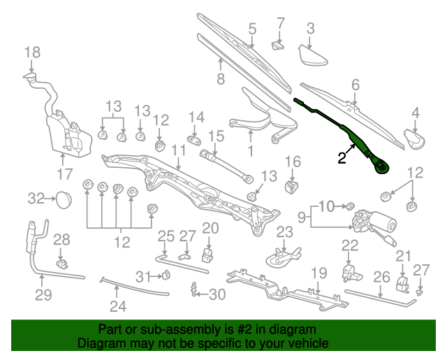 61-61-8-360-097 - Wiper Arm - 1995-2001 BMW | Wholesale BMW