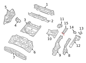 2019-2020 Jeep Cherokee Rear Body Reinforced 68260436AA | TascaParts.com