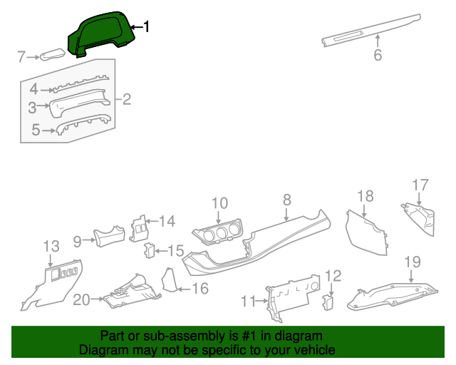 2013-2015 Toyota RAV4 Cluster Visor 55404-0R031 | OEM Parts Online