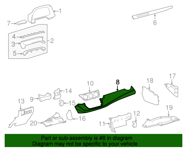 55012-0R020-C1 - Garnish Sub Assembly In - 2013-2015 Toyota RAV4 | OEM ...