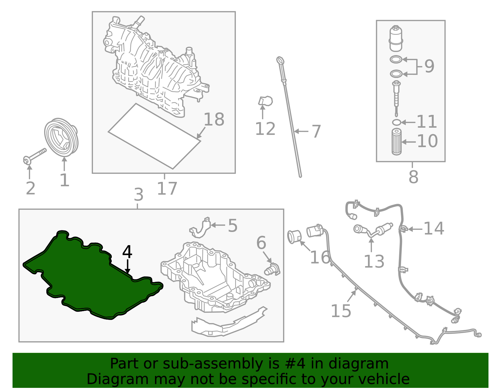 2019-2025 Ford Engine Oil Pan Gasket KT4Z-6710-A | QuirkParts