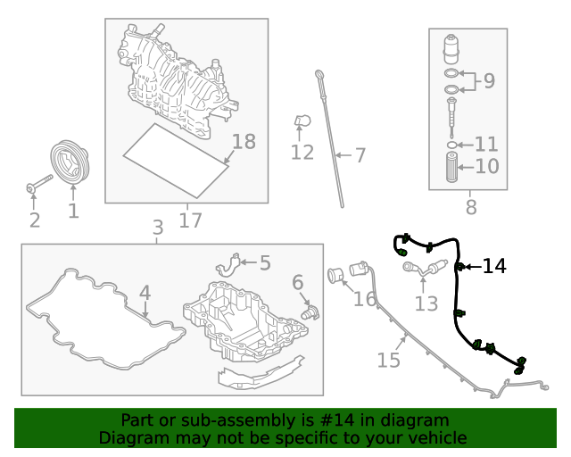 2019-2020 Lincoln Nautilus Wire Assembly k2gz6b018e | TascaParts.com