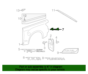 75473-0C030 - Tailgate Emblem - 2007-2020 Toyota | Toyota Parts Delivered