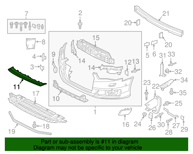 2016 Audi Cover Molding 4G0-807-578-2ZZ | Genuine Audi Part