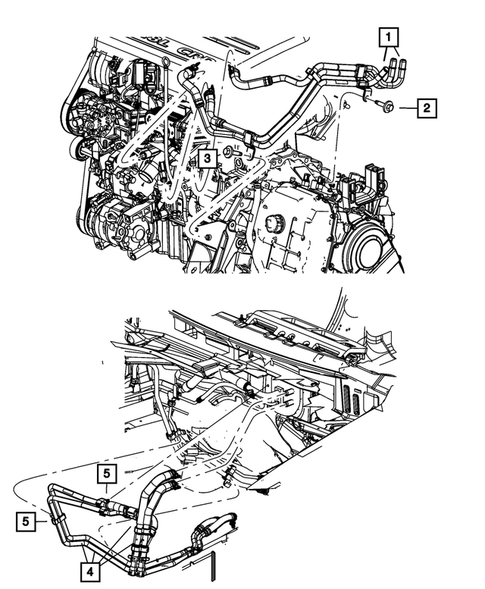 Air Conditioner and Heater Plumbing for 2011 Chrysler Town & Country ...