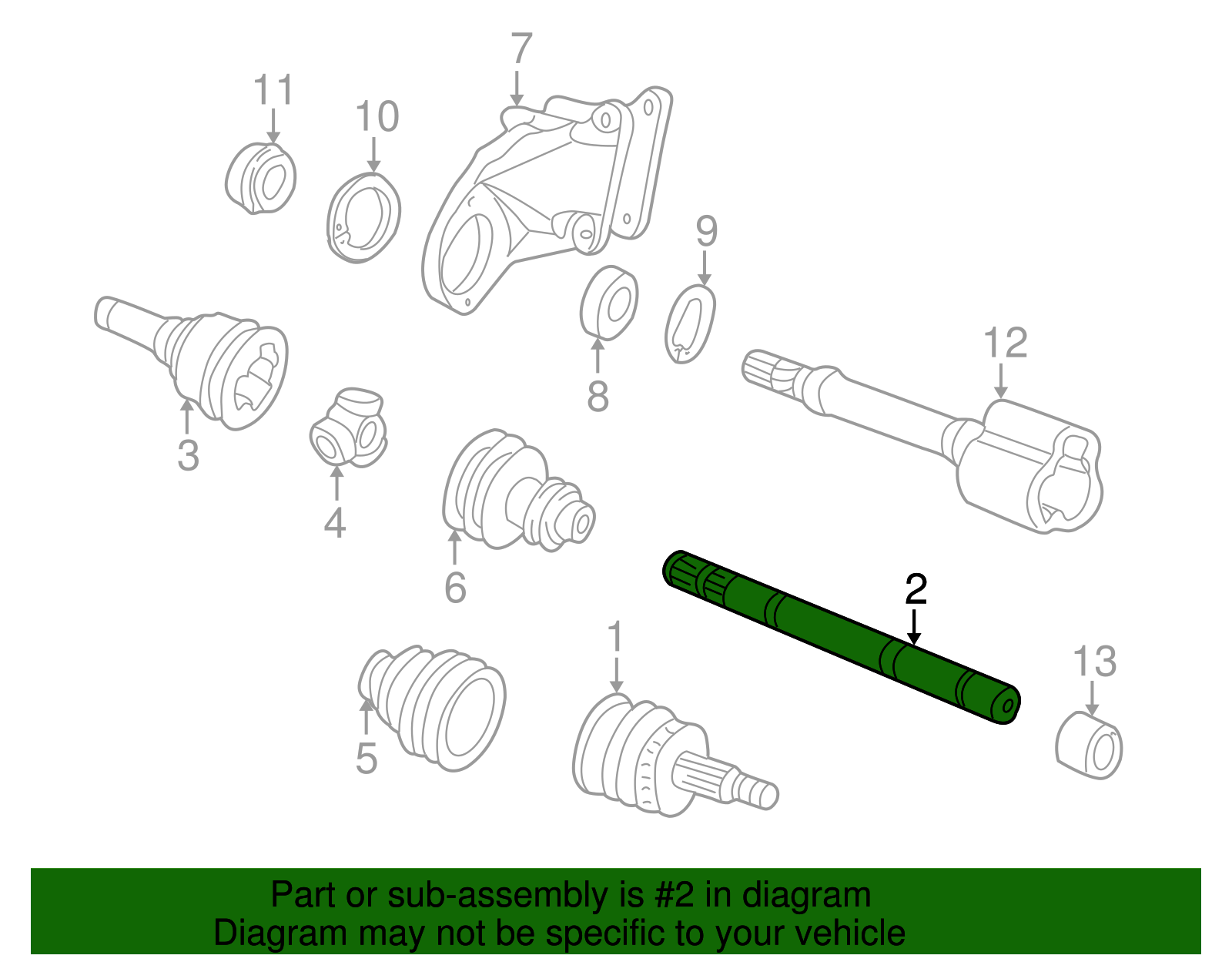 Genuine Drive Shaft for 1999-2003 Saab 9-3 | Part# 5057120 | Over 30% ...