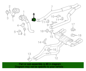 Genuine BMW 18-30-8-632-362 | Center Muffler Clamp | FREE Shipping on ...