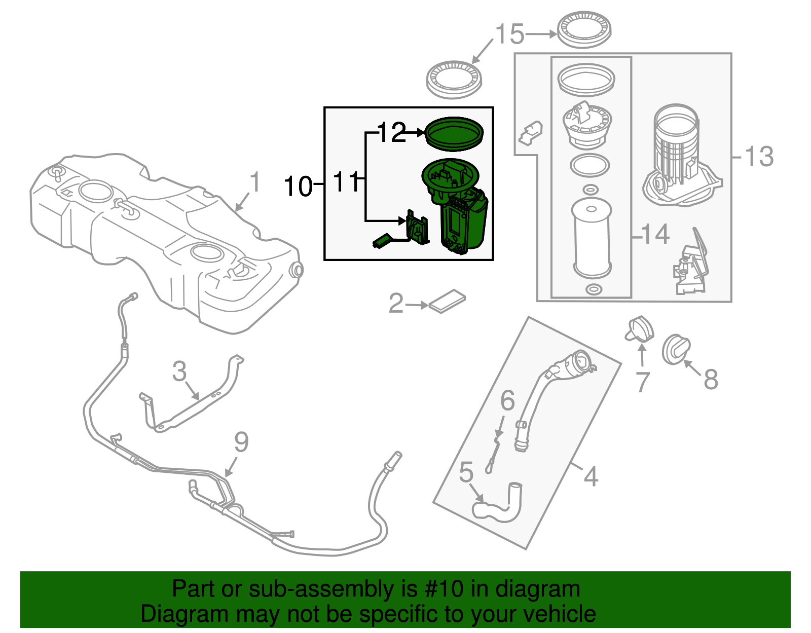 16-11-2-755-083 - Fuel pump with fuel level sensor 2007-2015 Mini ...