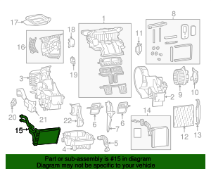 2013-2014 Dodge Dart Heater Core 68277307AA | TascaParts.com