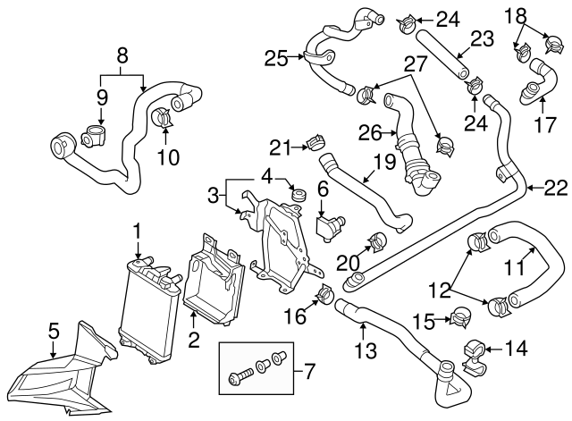 2012-2016 Audi A8 Quattro Upper Hose 4H0-121-101-P | TascaParts.com