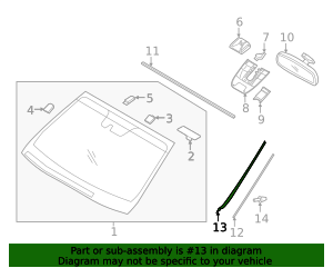 Genuine Windshield Molding Bracket for 2019-2023 Hyundai Santa Fe ...