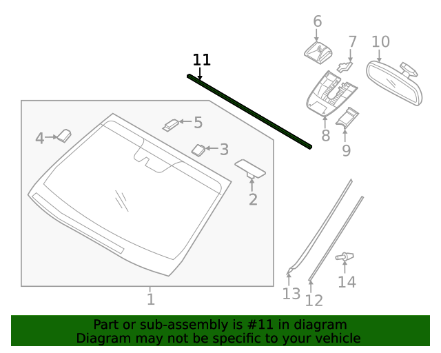 2019-2023 Hyundai Santa Fe Upper Molding 86121-S1000 | OEM Parts Online