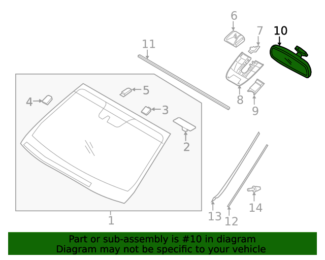 2020-2023 Hyundai Mirror Inside 85110-L0000 | Checkered Flag Hyundai Parts