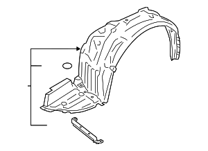 2015-2021 Subaru Fender Liner Front , Drivers Side WRX Sedan 59110VA010 ...