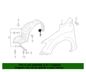 2005-2024 Subaru Rocker Panel Molding Clip 909130051 | OEM Parts Online