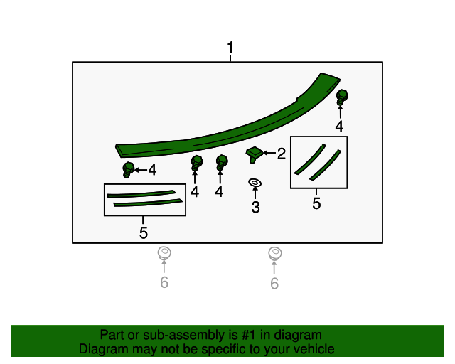 22797757 Spoiler - New OEM Part From GM Parts Direct | GM Parts Store