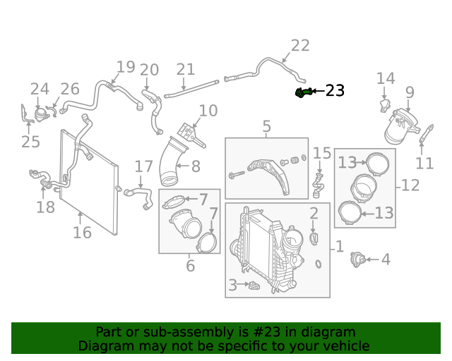205-830-51-02 - HVAC Heater Hose 2015-2022 Mercedes-Benz ...