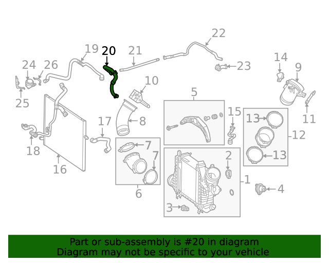 205-830-90-05 - Connector Hose 2020-2022 Mercedes-Benz GLC 300 ...