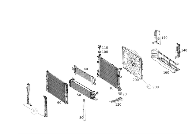 242-505-07-30 - Air Ducting For Radiator 2014-2017 Mercedes-Benz ...