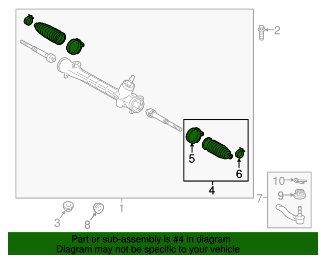 45535-59035 - Rack and Pinion Bellows 2007-2019 Toyota | AutoNation Parts