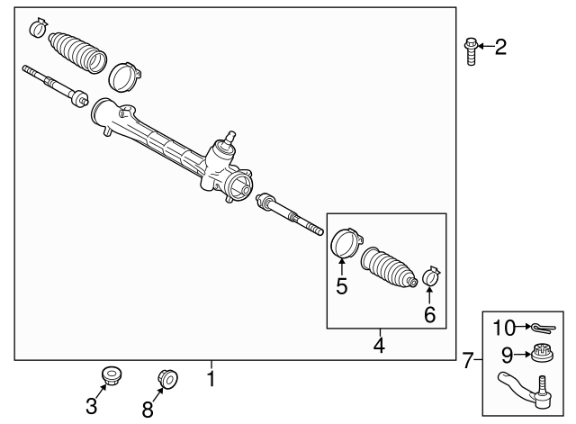 45046-59255 - Outer Tie Rod - 2007-2019 Toyota | OEM Genuine Toyota Parts