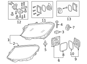 2018-2020 Mercedes-Benz Headlamp Assembly 222-906-80-03 | MB OEM Parts