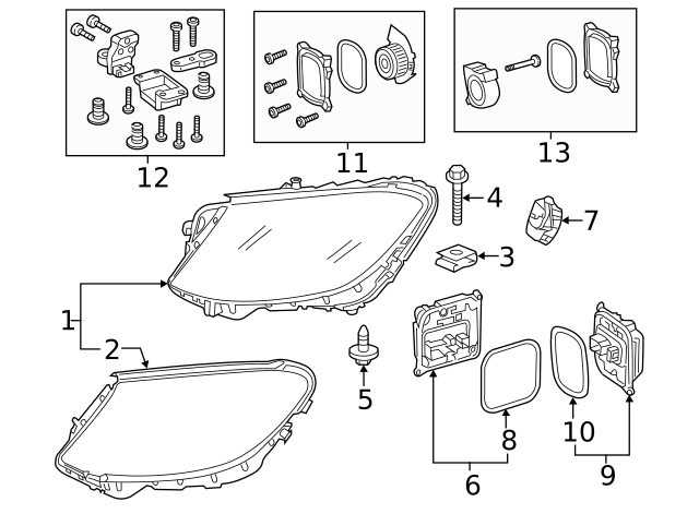 2018-2020 Mercedes-Benz Headlamp Assembly - Right 222-906-80-03 | MB ...