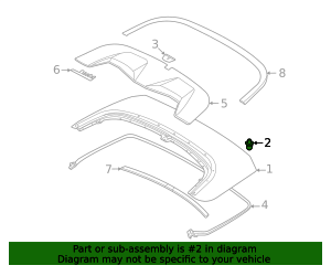 51247476375 - 2020-2023 BMW Compartment Door Buffer (51-24-7-476-375 ...
