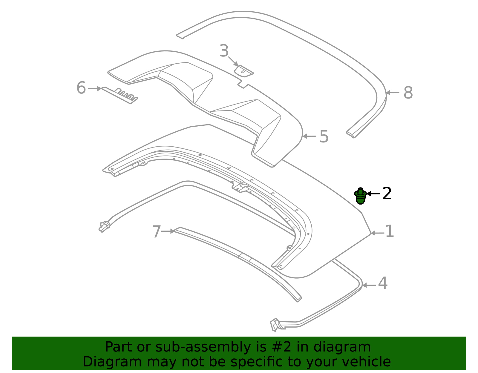 51247476375 - 2020-2024 BMW Compartment Door Buffer (51-24-7-476-375 ...