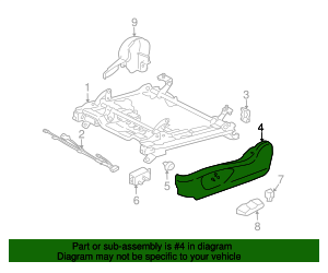 2010-2014 Subaru Recline Cover 64115AJ23BVH | Subaru Parts Store